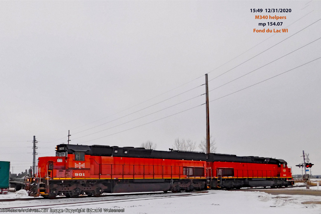 Helper shove m340 up Byron hill